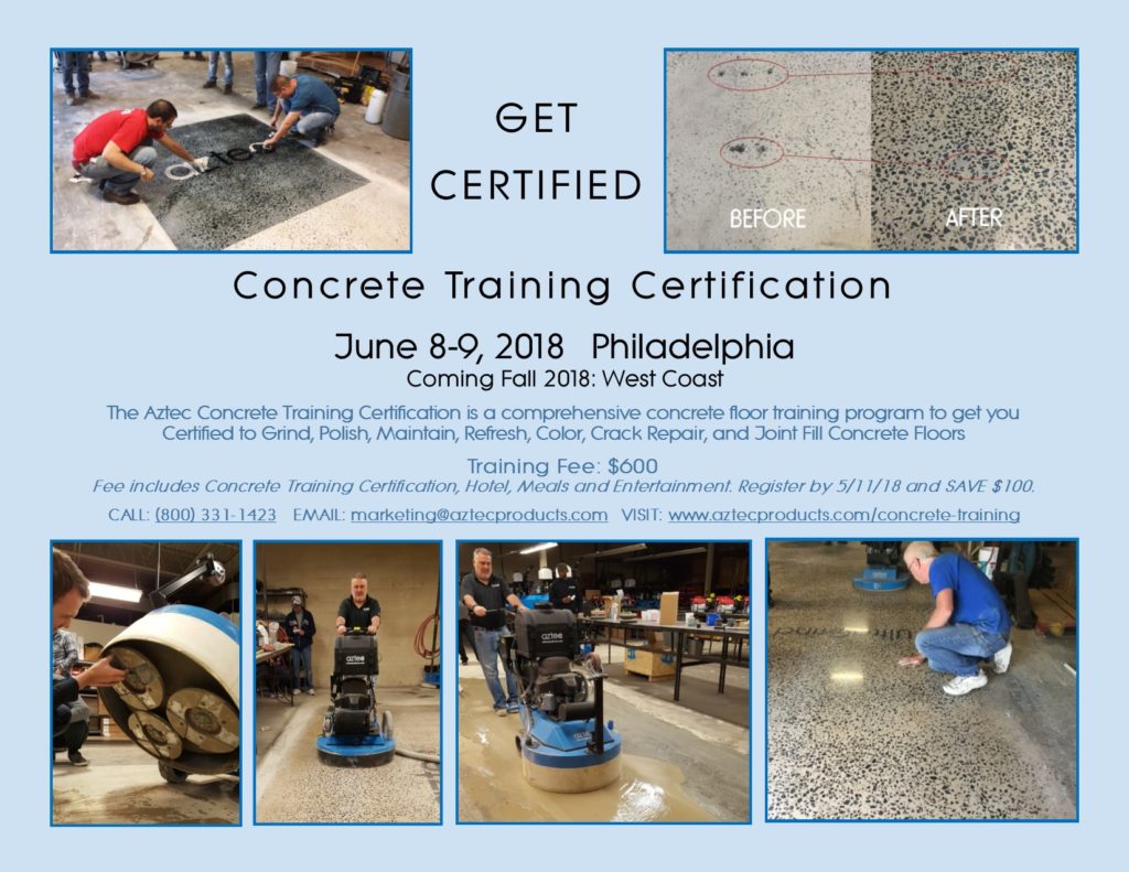 Concrete Training – June 2018 Invite | Aztec Products