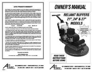 Reliant Buffer 21, 24, 27 Manual REV 09-10 9758 | Aztec Products