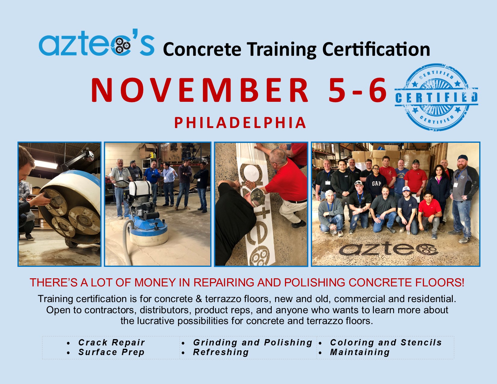 Concrete Training IMAGE – NOV 2021 | Aztec Products