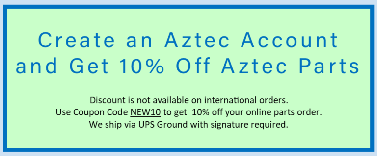 POP UP – Save 10 percent parts orders | Aztec Products