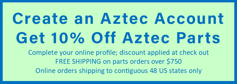 POP UP – Save 10 percent parts orders | Aztec Products