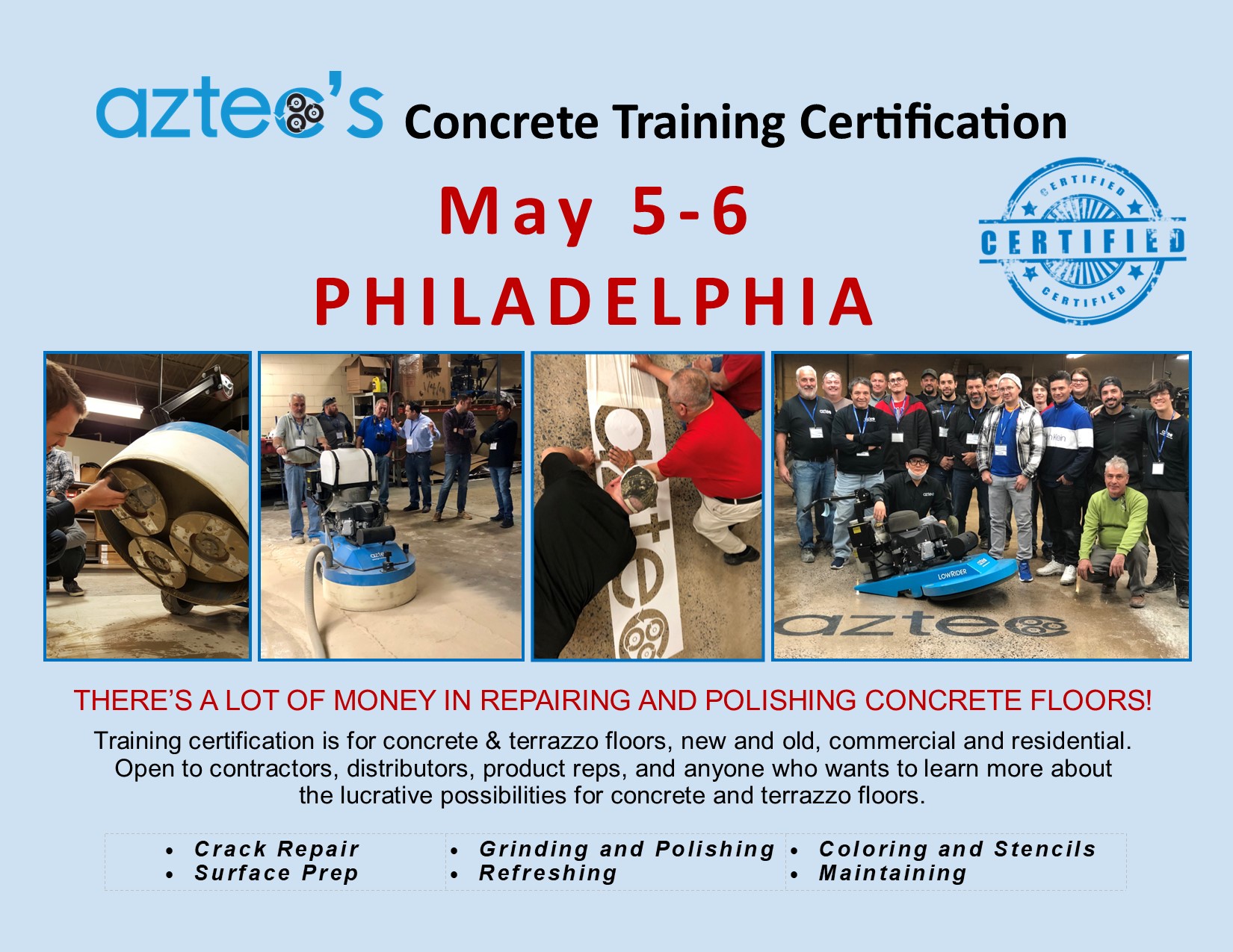 Concrete Training IMAGE – MAY 2023 | Aztec Products
